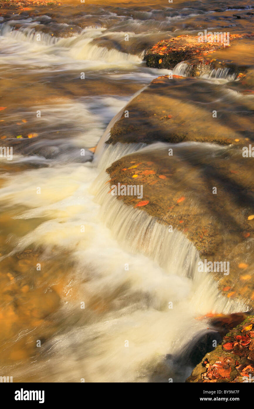 Closeup of Falling Water River, River Trail, Burgess Falls State Park ...