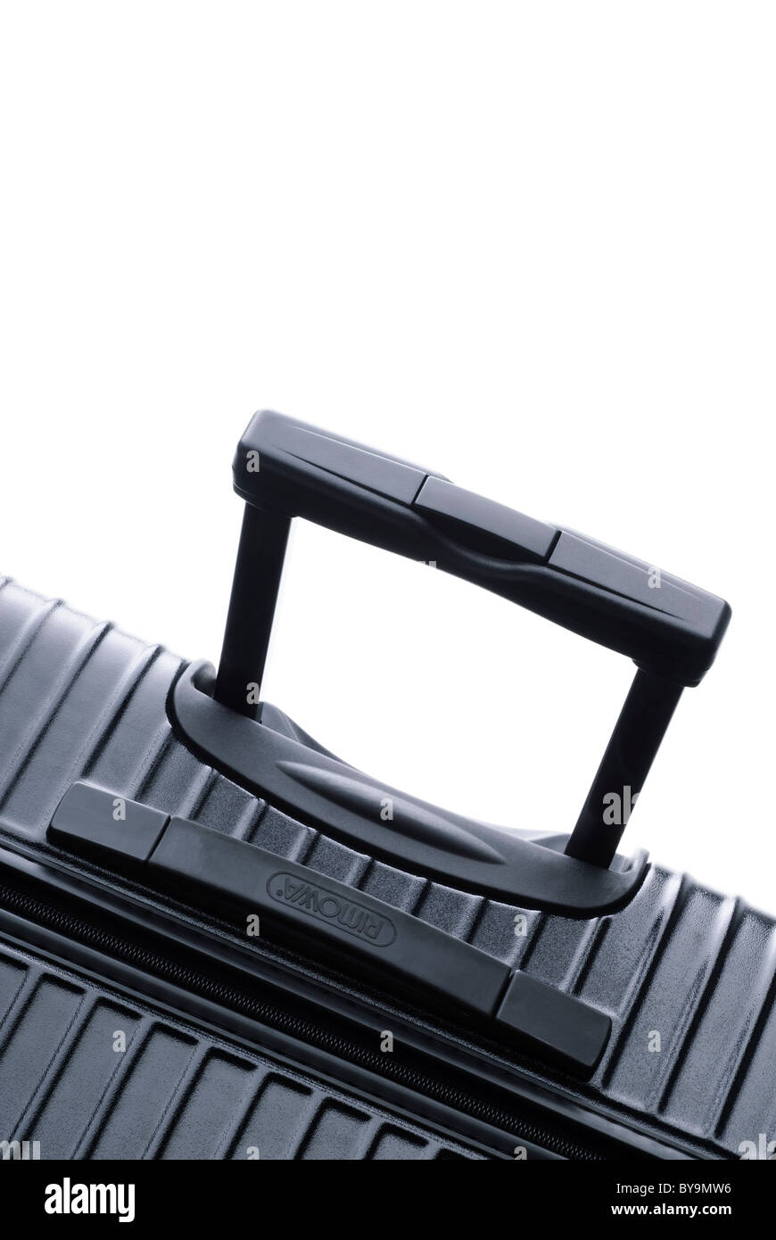Suitcase trolley pull out handle Stock Photo - Alamy