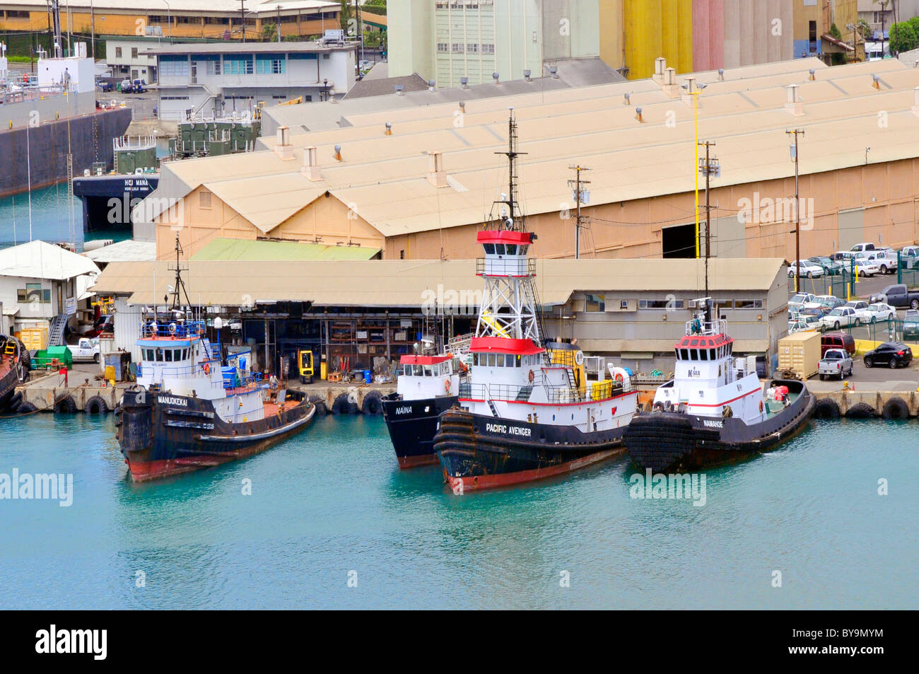 Tugboats Honolulu Hawaii Harbor Area Oahu Pacific Ocean Stock Photo - Alamy