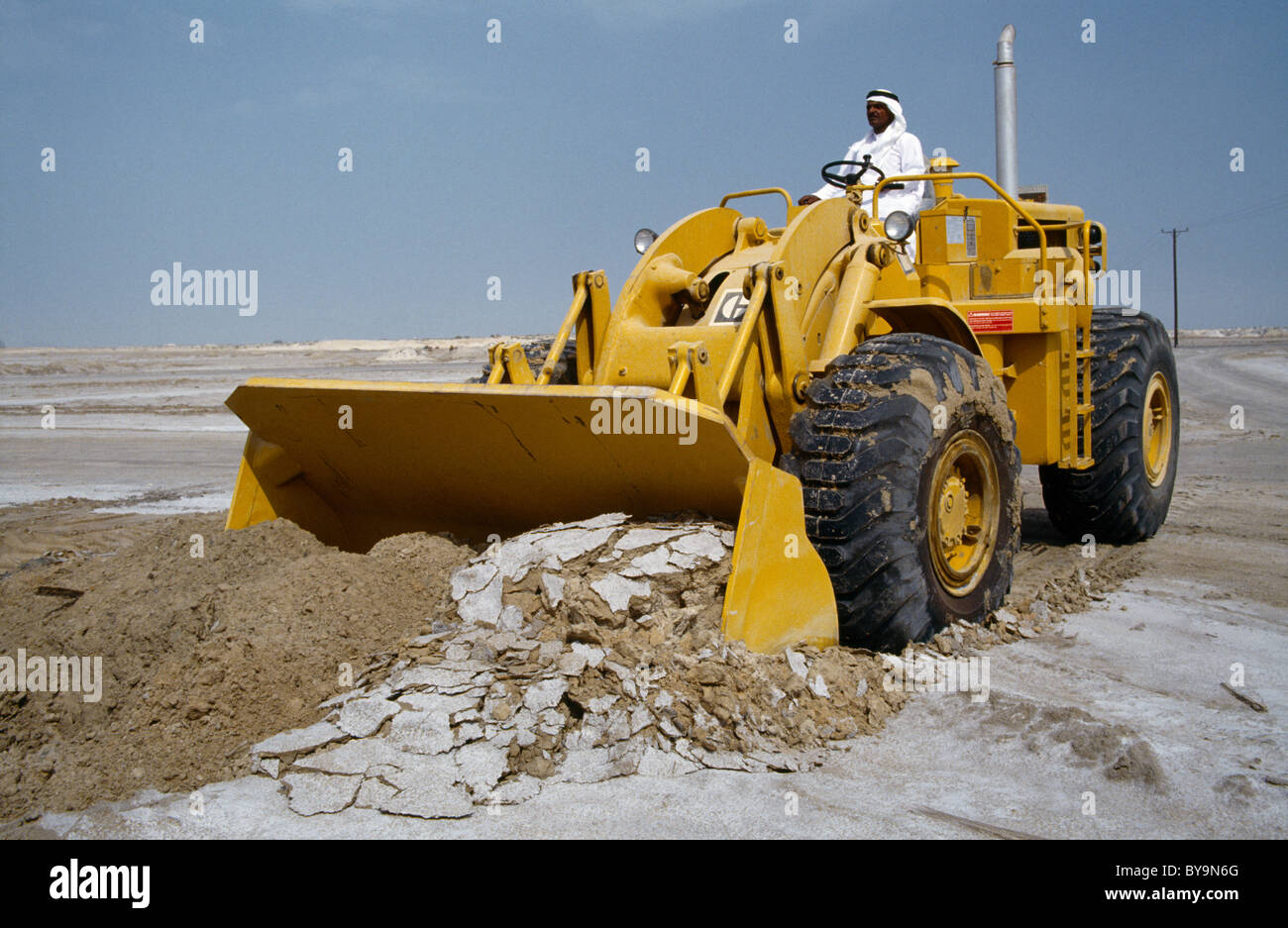 Dubai UAE Man Driving Bulldozer Stock Photo - Alamy