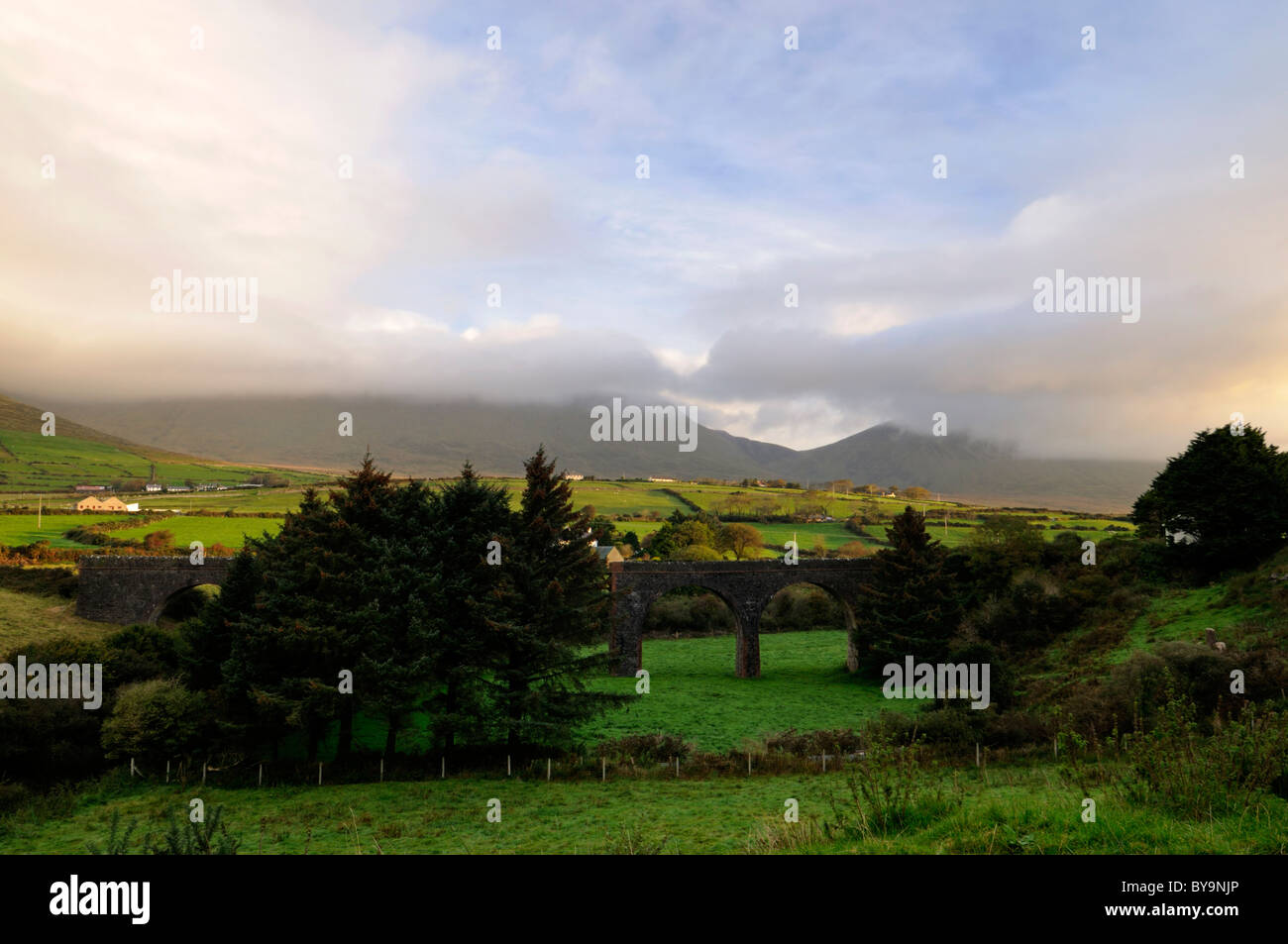 Lispole viaduct part of former Dingle and Tralee Railway train track ...
