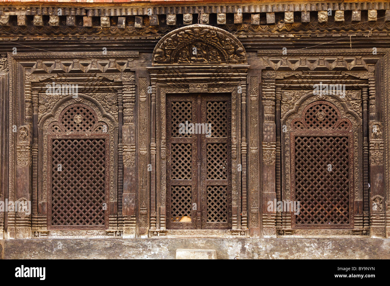 Old Wooden Door Bhaktapur Nepal High Resolution Stock Photography and ...