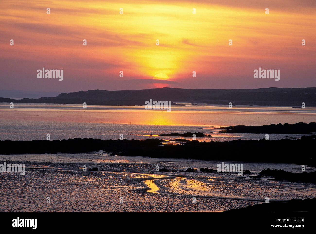Carrick Shore at sunset, Fleet Bay, Galloway Stock Photo - Alamy