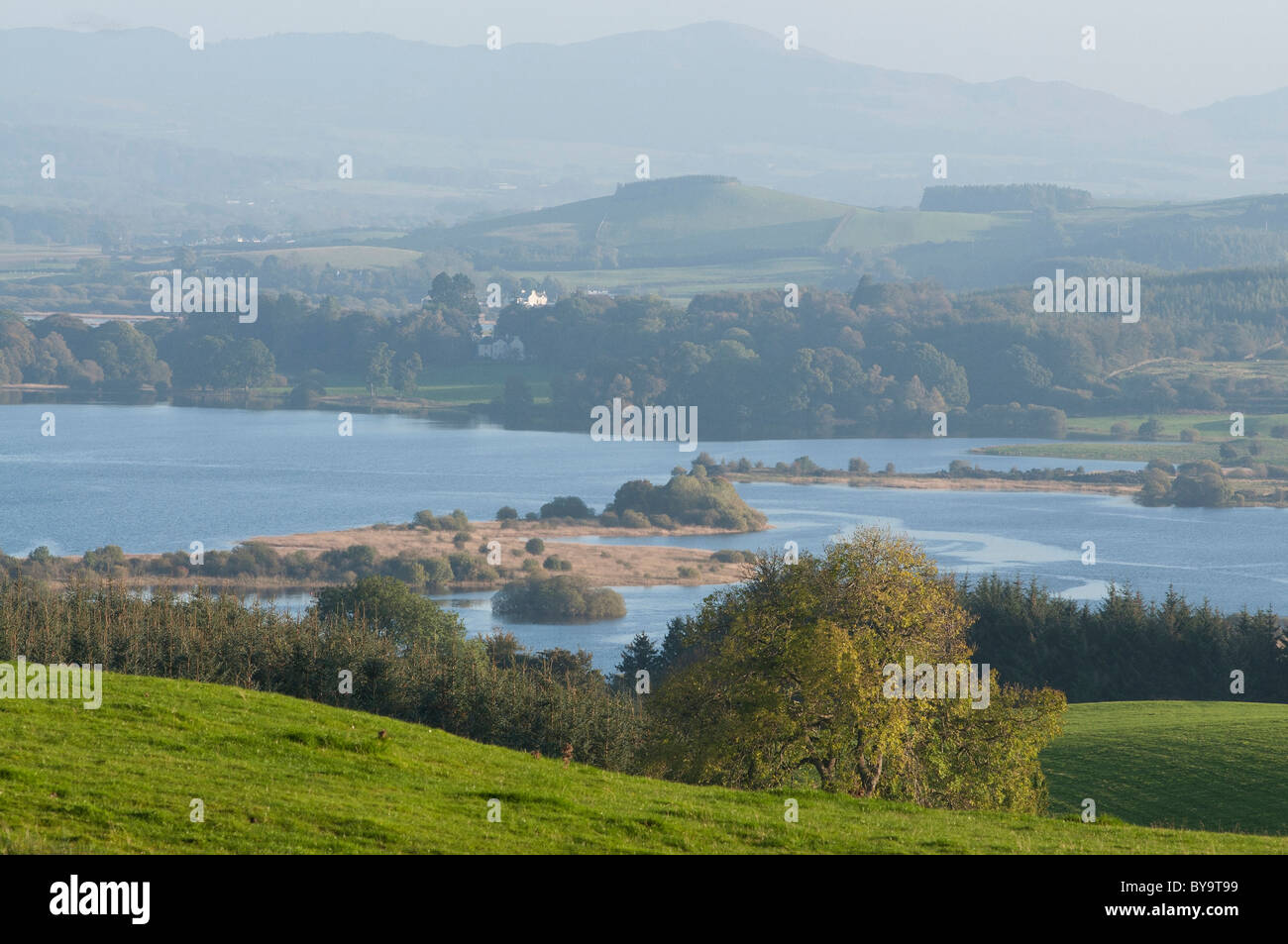 Loch Ken and Bengairn Hill with Livingstone House Stock Photo - Alamy