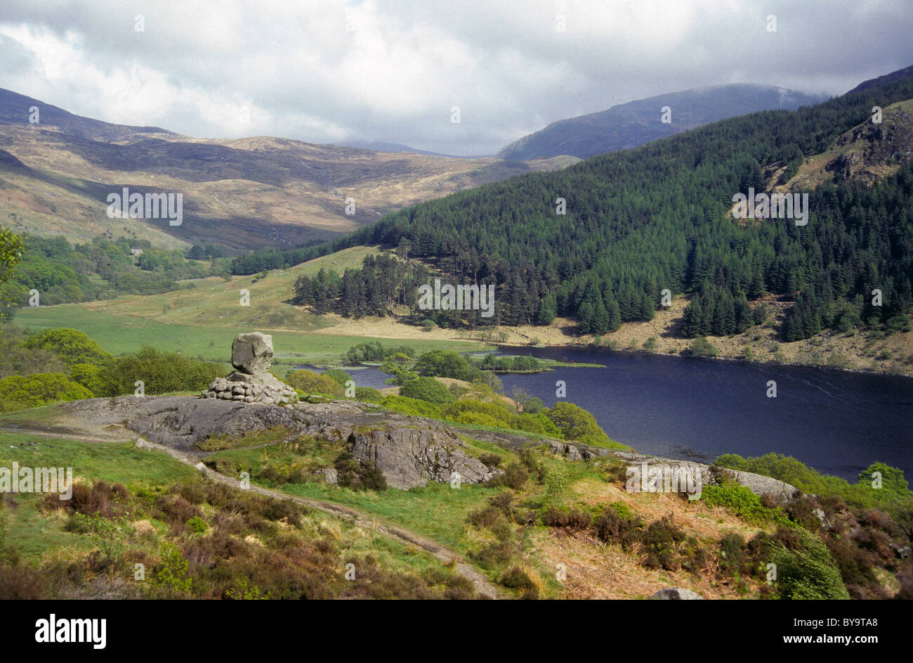 Loch Trool and Robert The Bruce's Stone, Galloway Forest Park Stock ...
