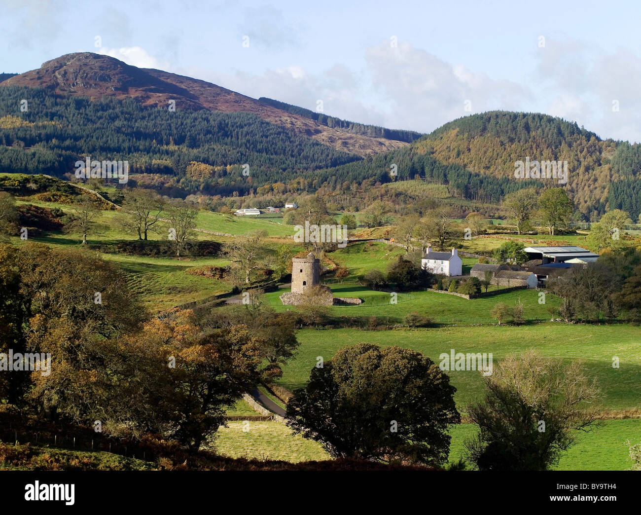 Orchardton Tower and Screel Hill, Galloway Stock Photo - Alamy