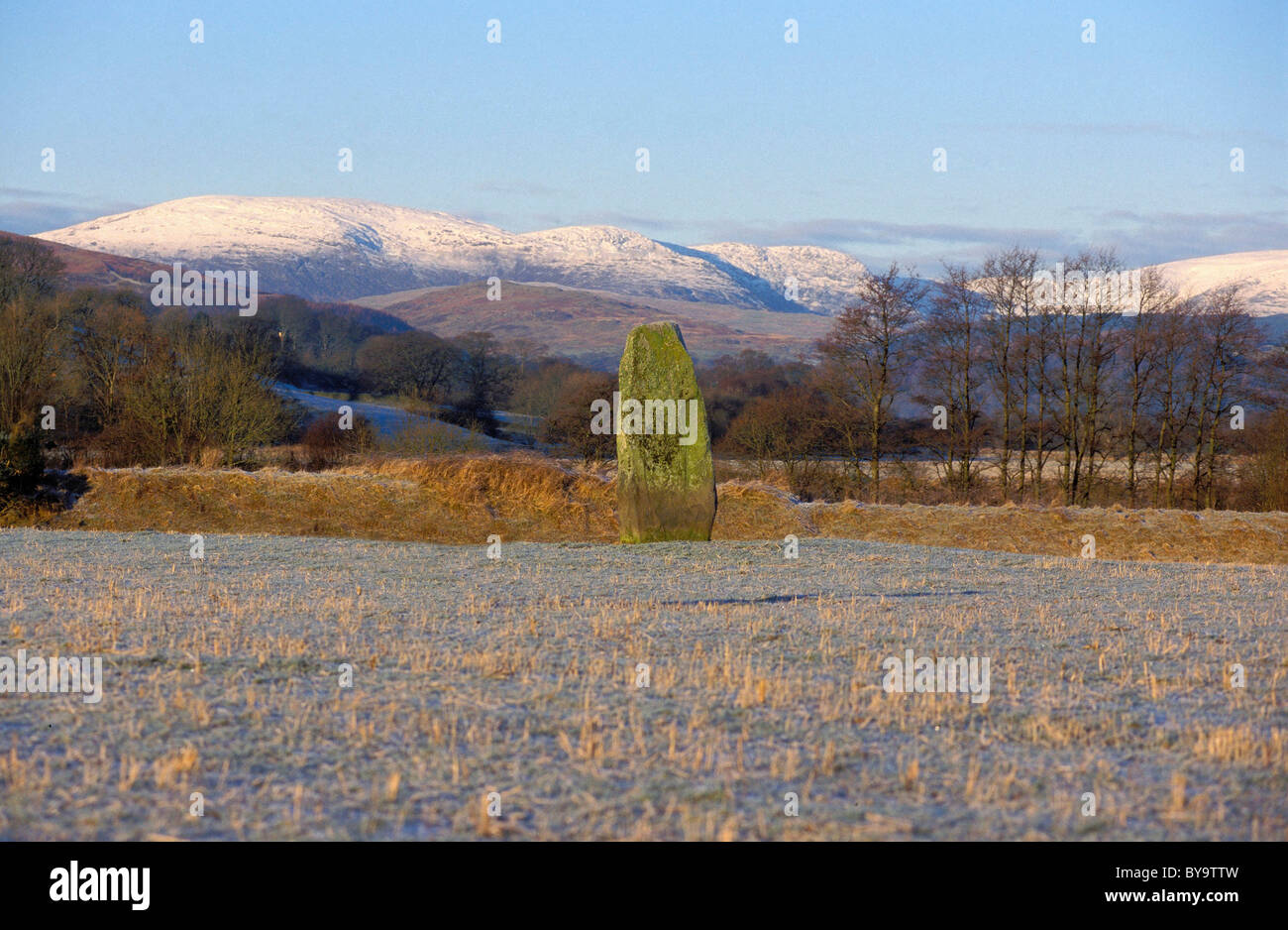 Standing Stone at Garplefoot, New Galloway, Glenkens, Galloway Stock ...