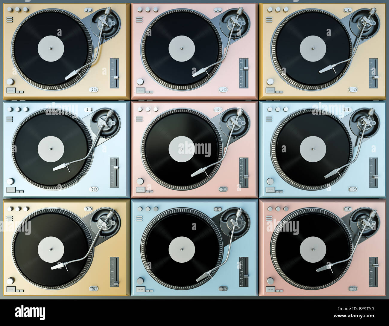 Dj turntables record players hi-res stock photography and images - Alamy