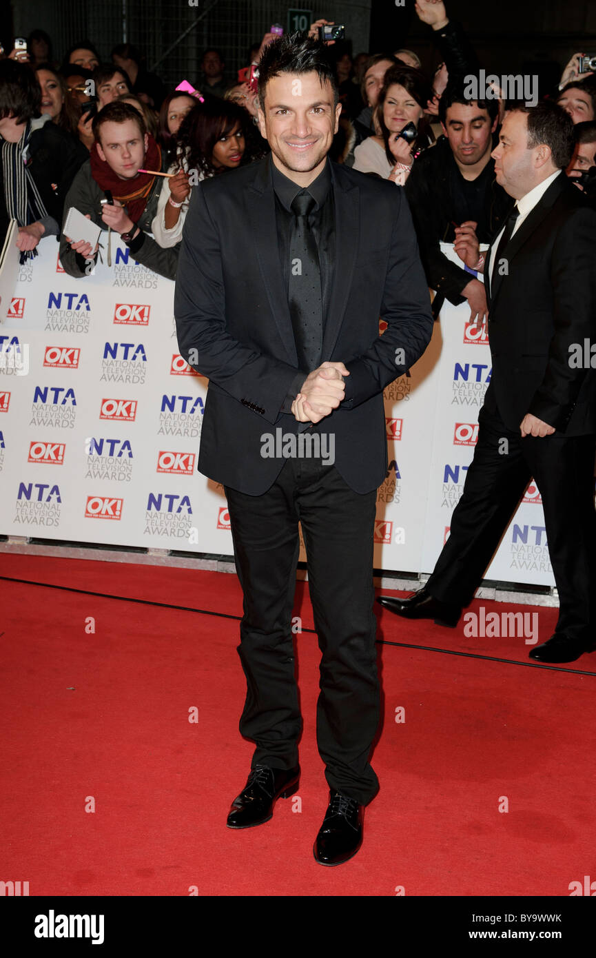 Peter Andre attends the National Television Awards at the 02, London ...