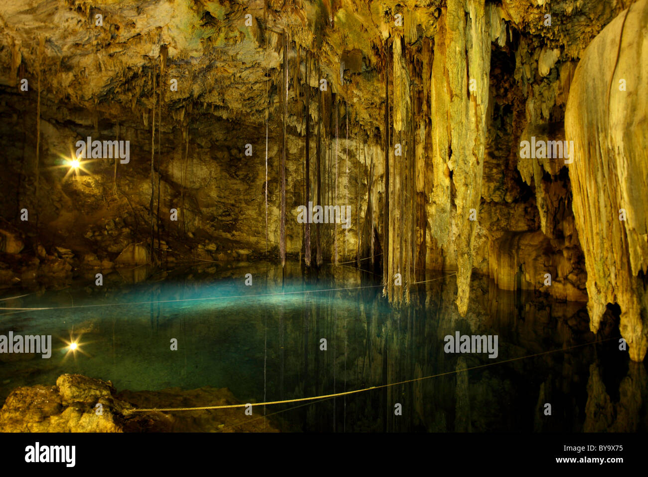 CENOTES, AN UNDERWATER SINKHOLE, MAYAN RUINS IN YUCATAN, MEXICO Stock ...