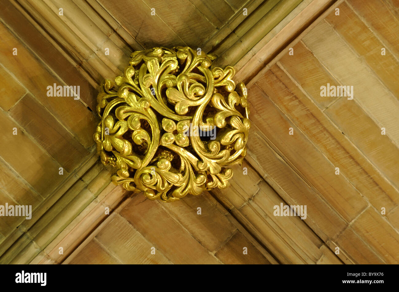 Ceiling boss in St. Chad`s Head Chapel, Lichfield Cathedral ...