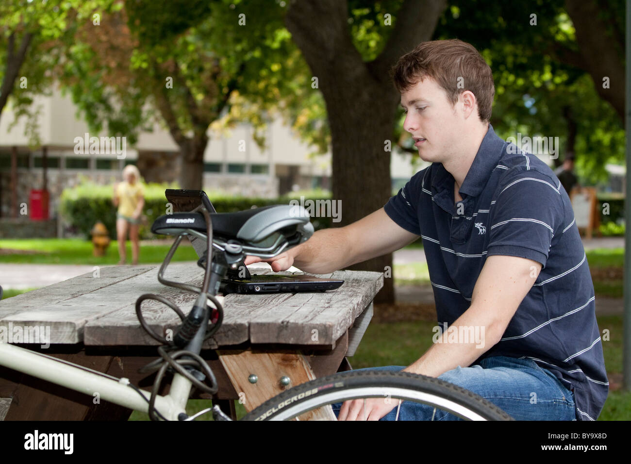 Bike student 20s hi-res stock photography and images - Alamy