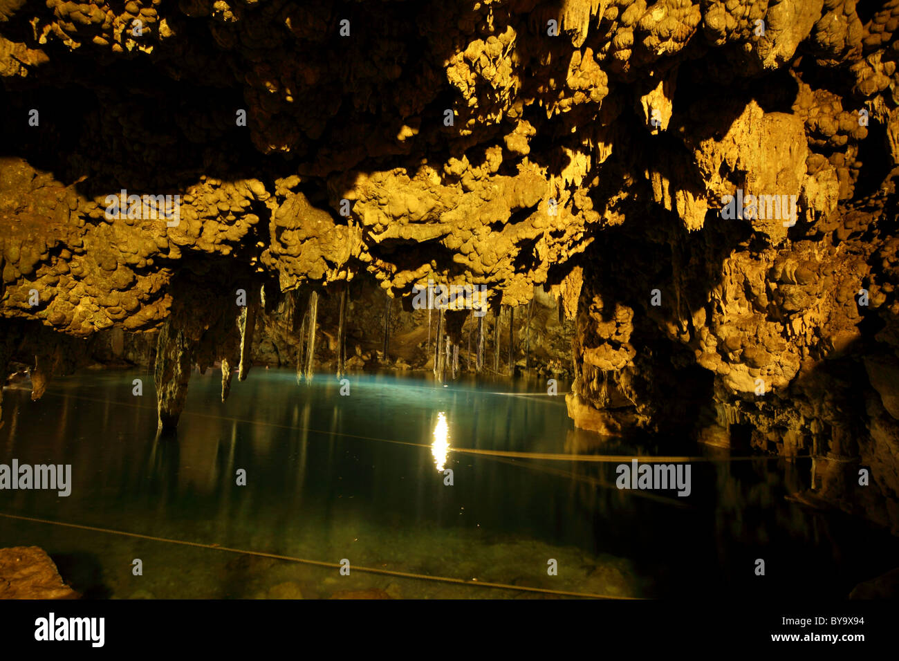 CENOTES, AN UNDERWATER SINKHOLE, MAYAN RUINS IN YUCATAN, MEXICO Stock ...