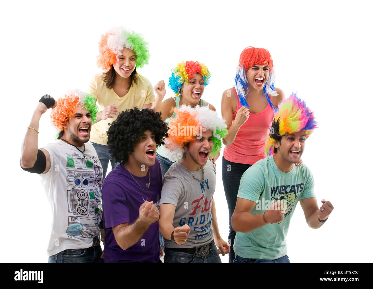 Youngsters cheering hi-res stock photography and images - Alamy