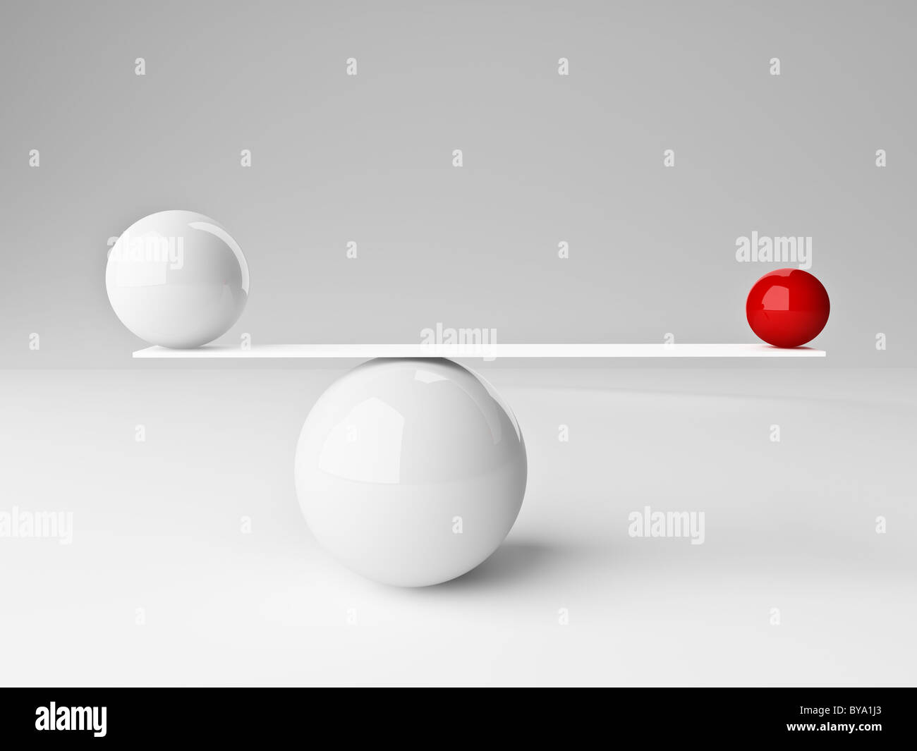 fine 3d image of red and white balanced balls background Stock Photo ...
