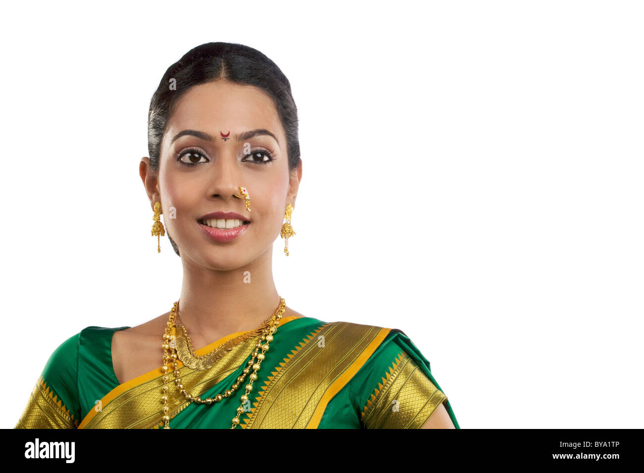 Portrait of a Maharashtrian woman Stock Photo - Alamy