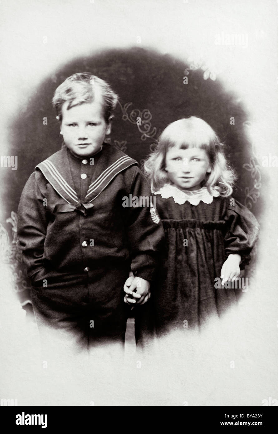 Old Photograph Of Children Boy And Girl Early 1900's Found In A Bible ...