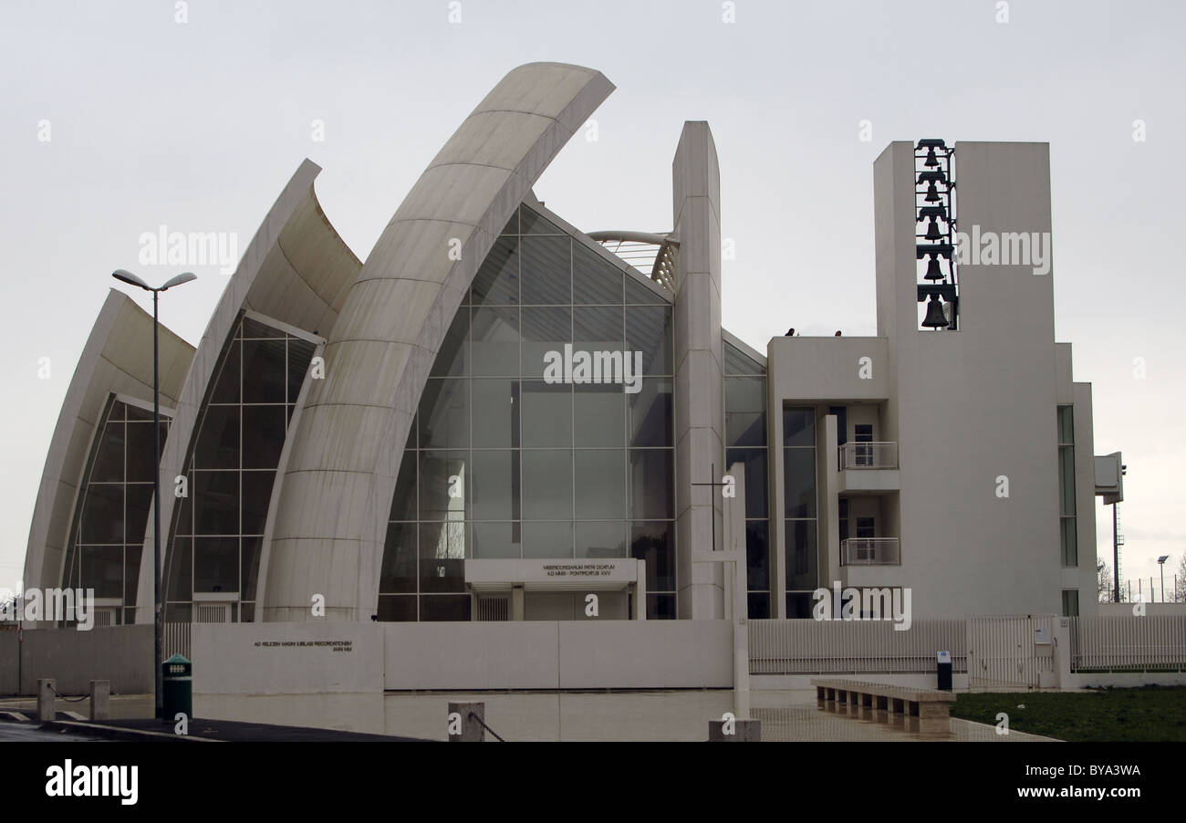 Italy. Rome. The Jubilee Church (Church Dio Padre Misericordioso) built ...