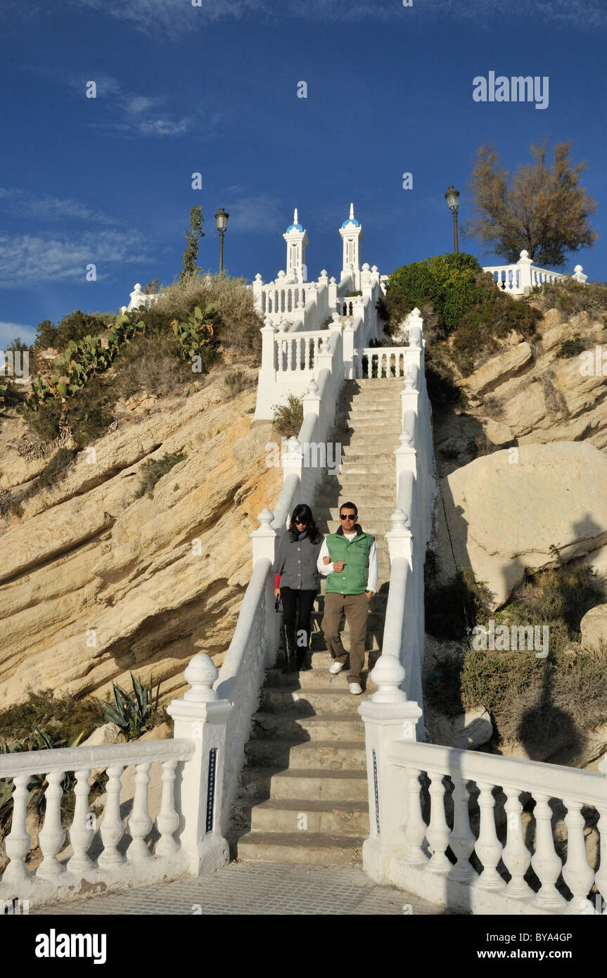 Stairs leading to the Balcón del Mediterráneo, balcony of the ...