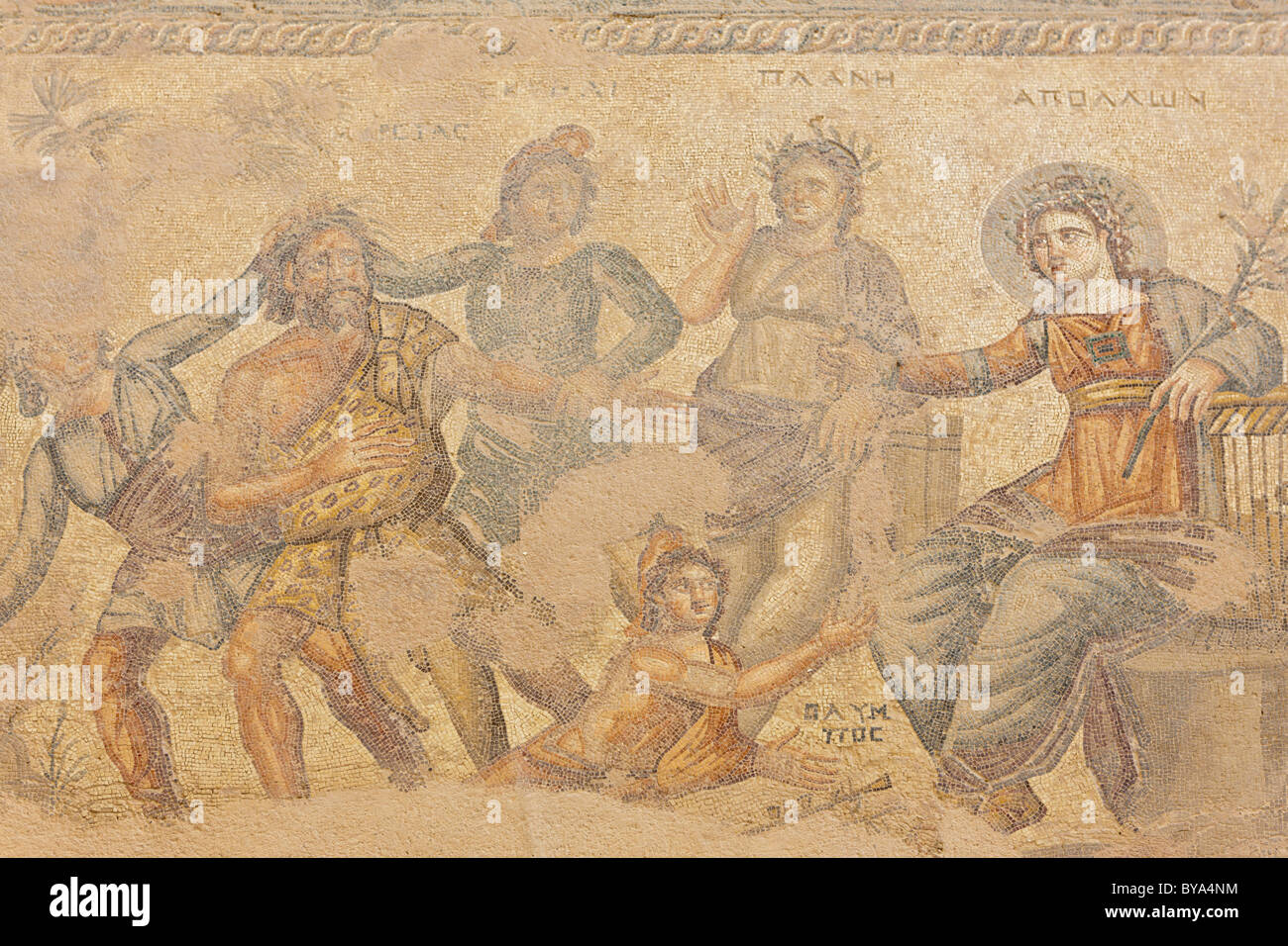 Mosaic, House of Theseus, archaeological excavation site of Kato Paphos ...