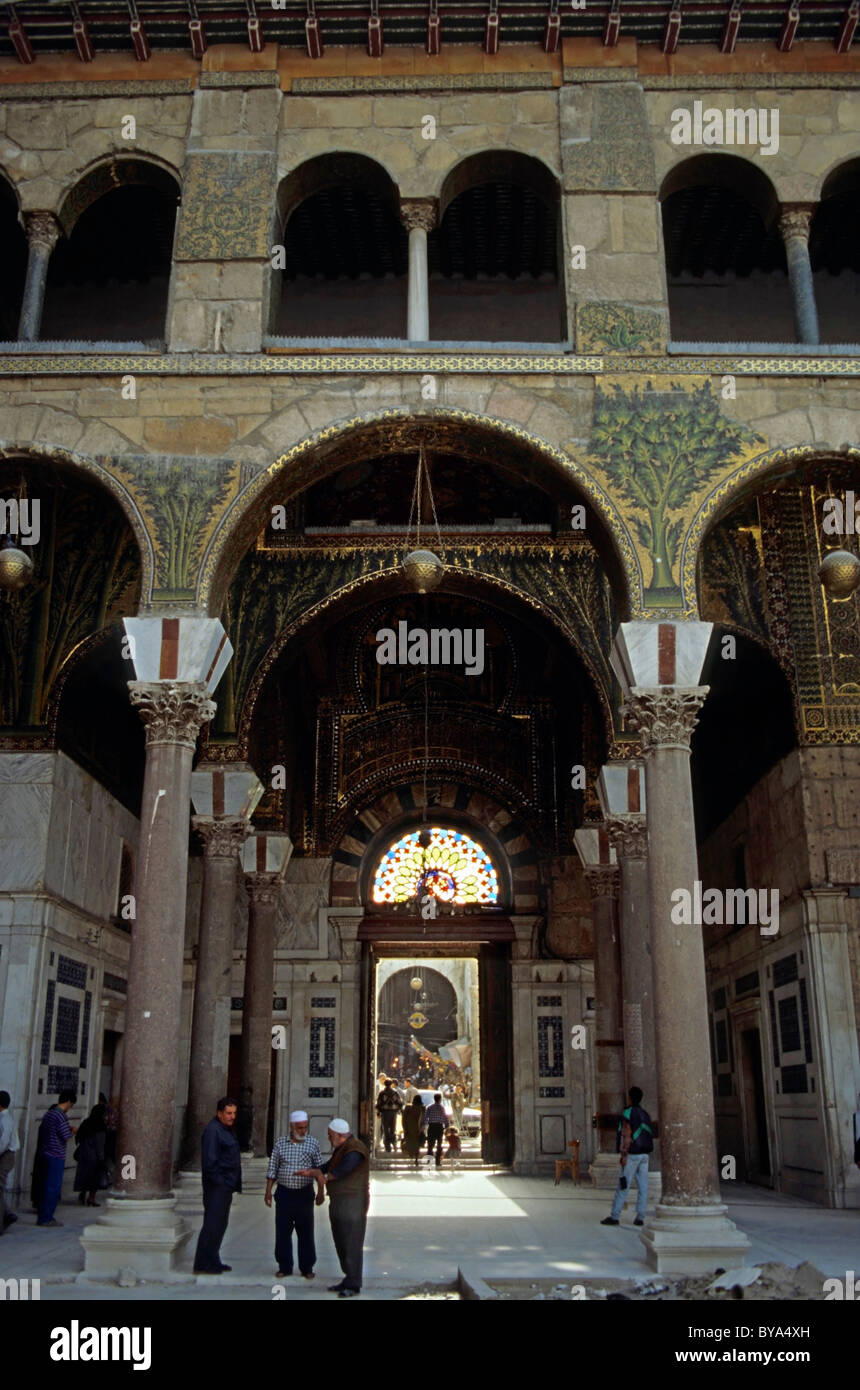 Entrance to the Umayyad Mosque in Damascus, Syria - 1990s Stock Photo ...