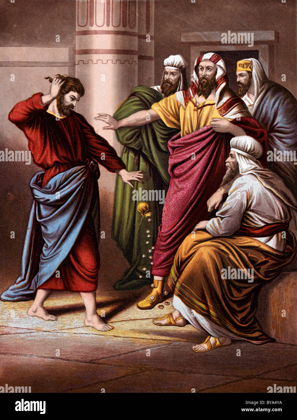 Bible Stories Illustration Of Repenting Of Judas Stock Photo: 34029502 ...