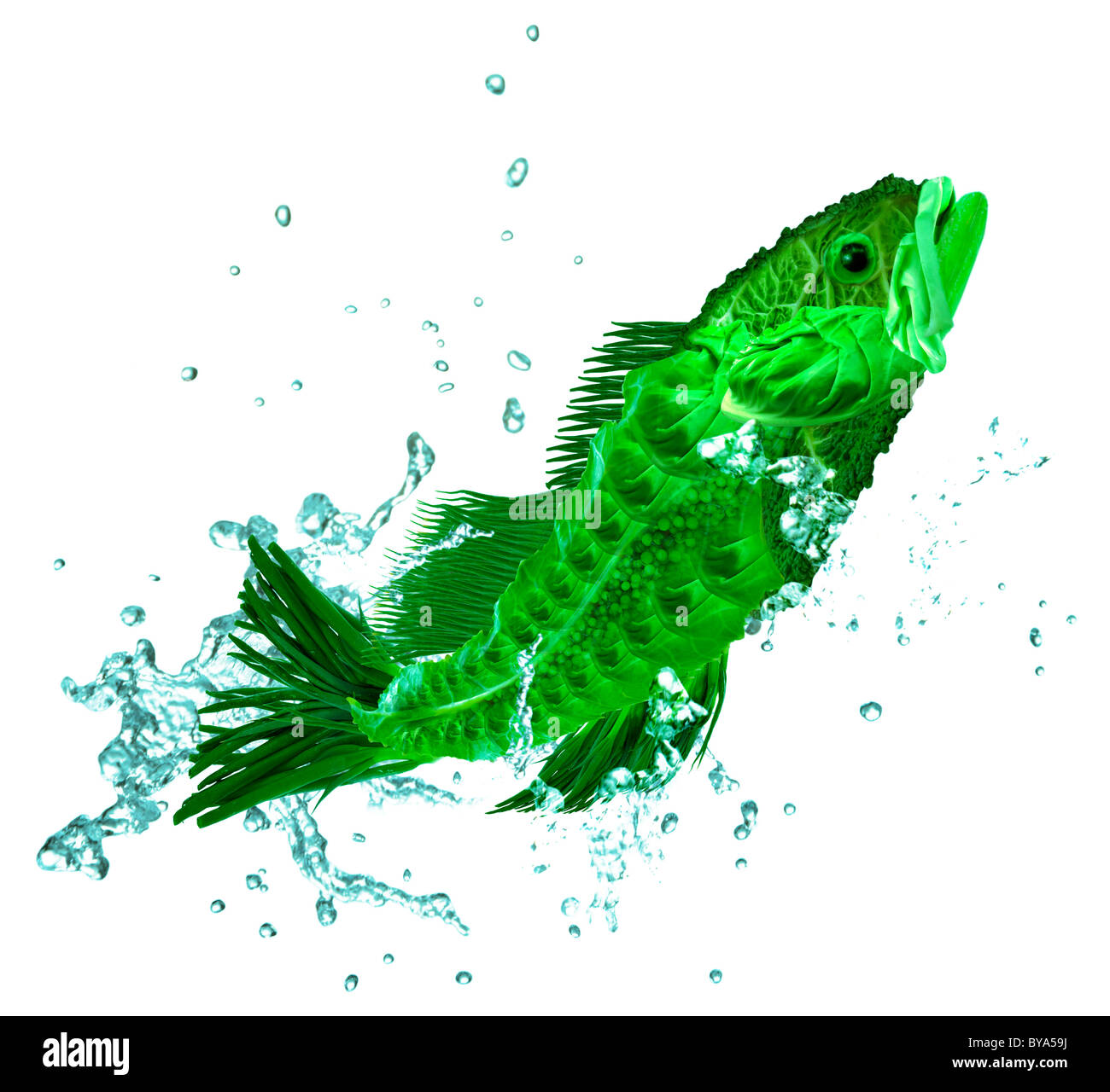 Fish made from vegetables Stock Photo - Alamy