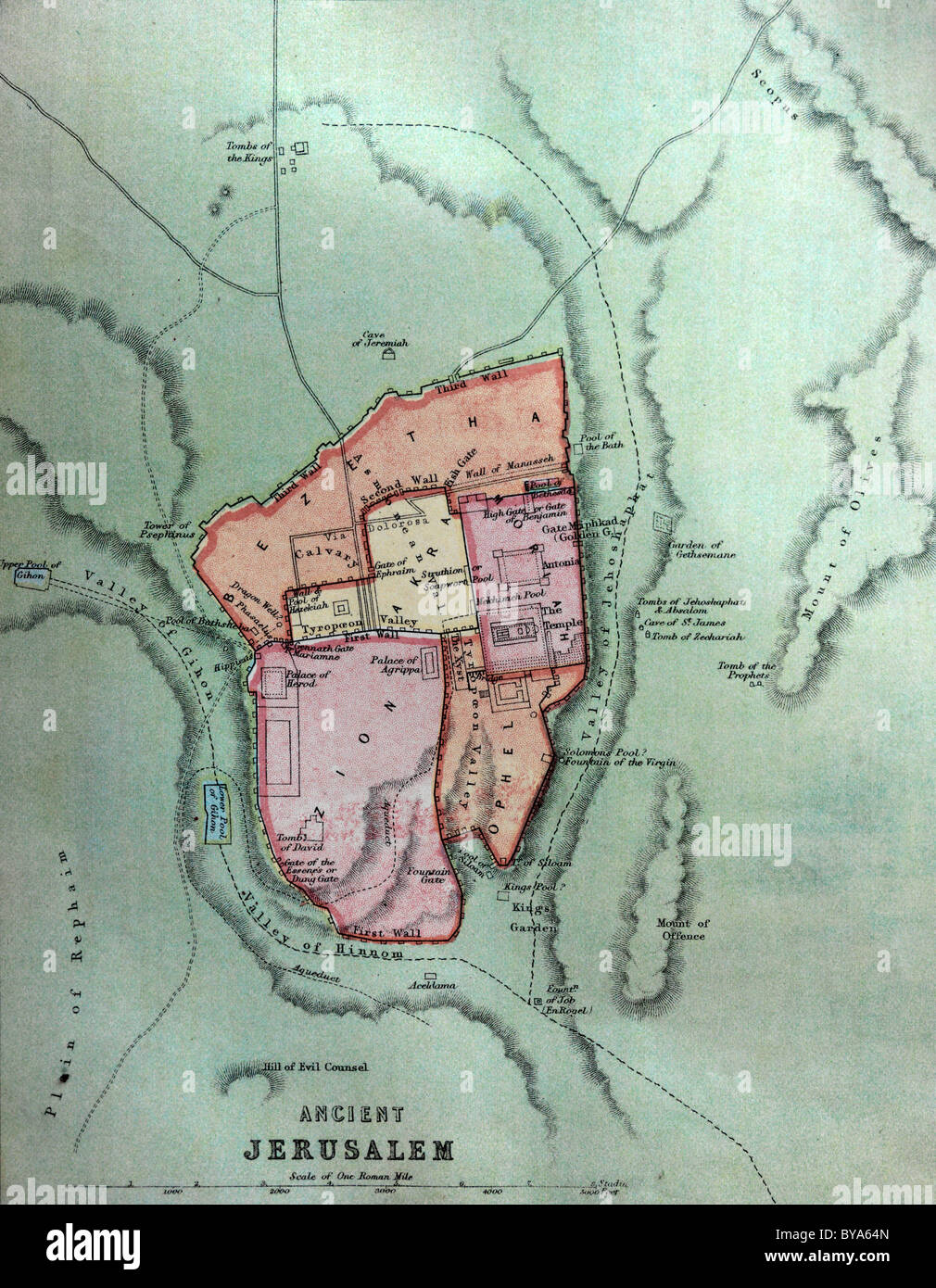 Ancient map of jerusalem hi-res stock photography and images - Alamy