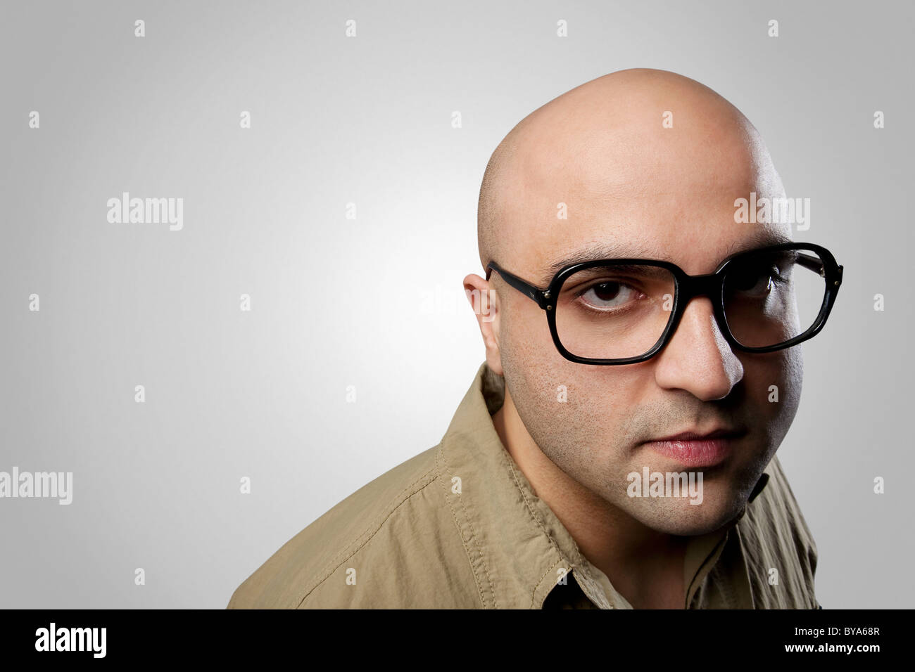 Portrait of a bald man Stock Photo - Alamy