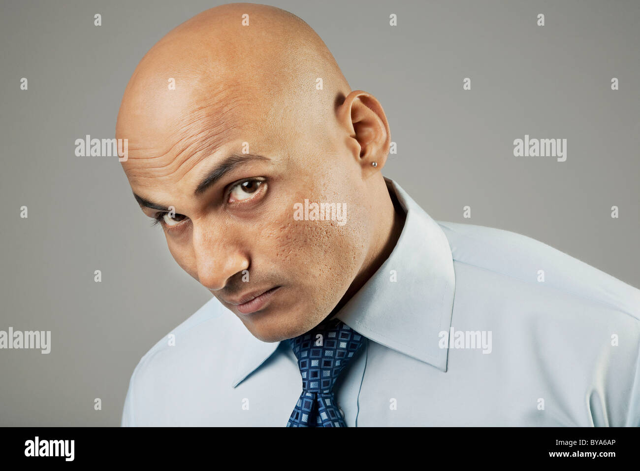 Portrait of a bald man Stock Photo - Alamy