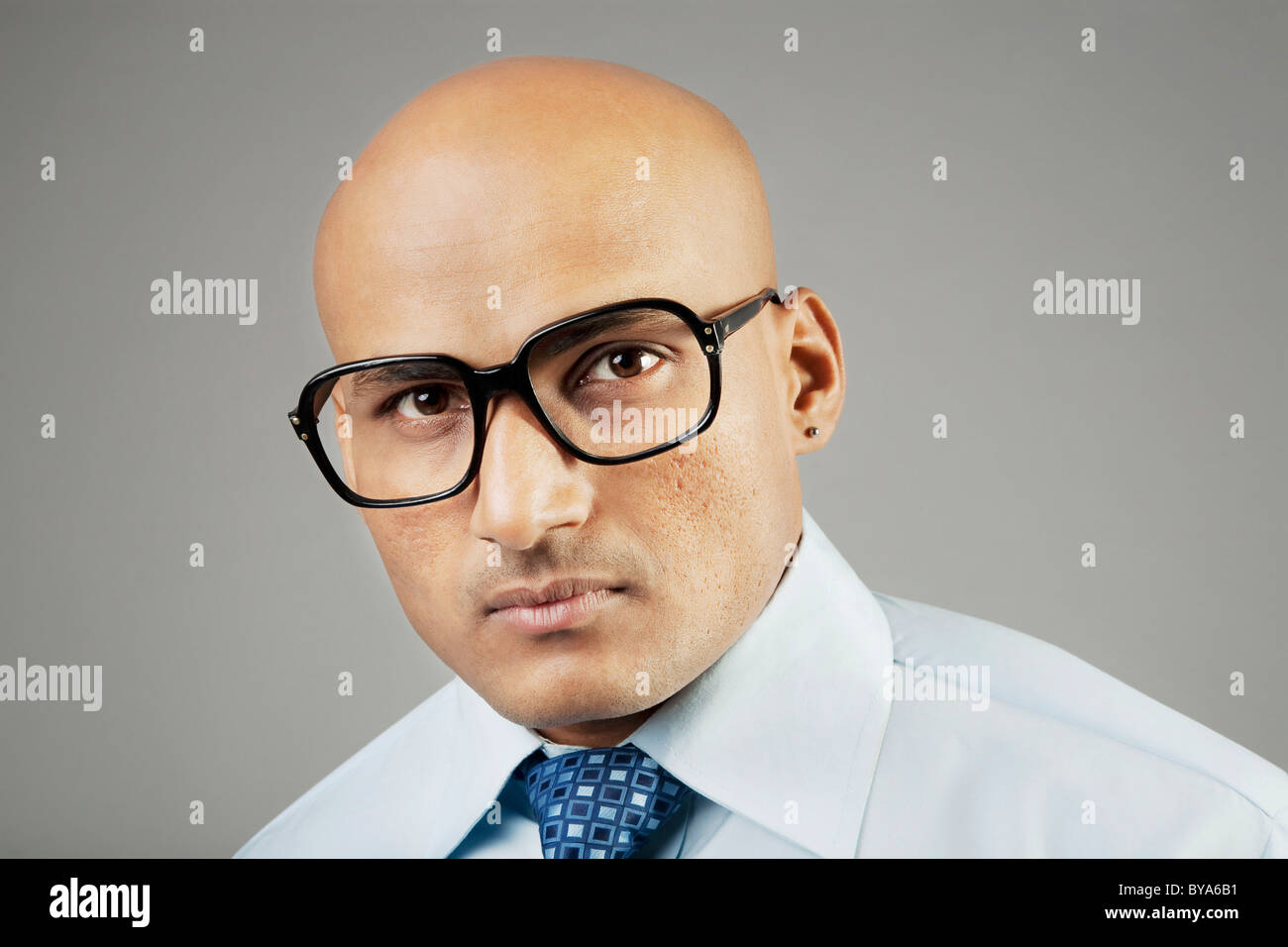 Portrait of a bald man Stock Photo - Alamy