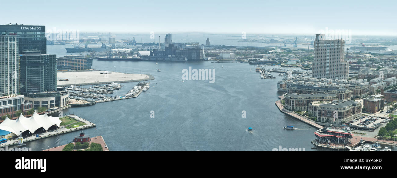 Panorama View of the Inner Harbor of Baltimore Stock Photo - Alamy