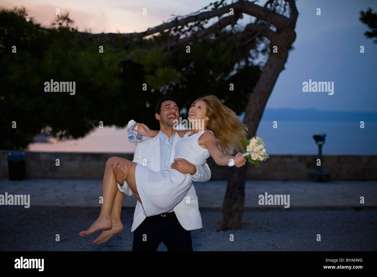 Happy bridal couple Stock Photo - Alamy