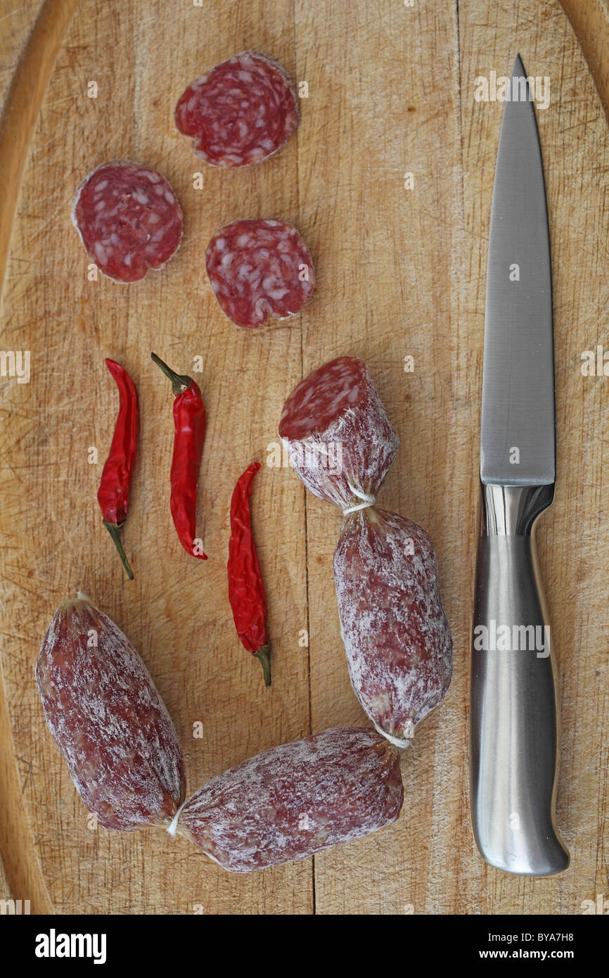 Peppered salami slice hi-res stock photography and images - Alamy