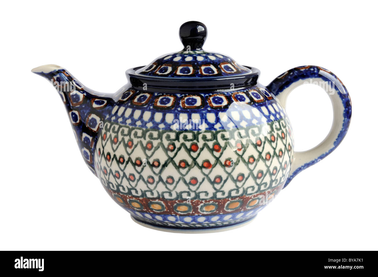 Polish Pottery Tea Set Brown