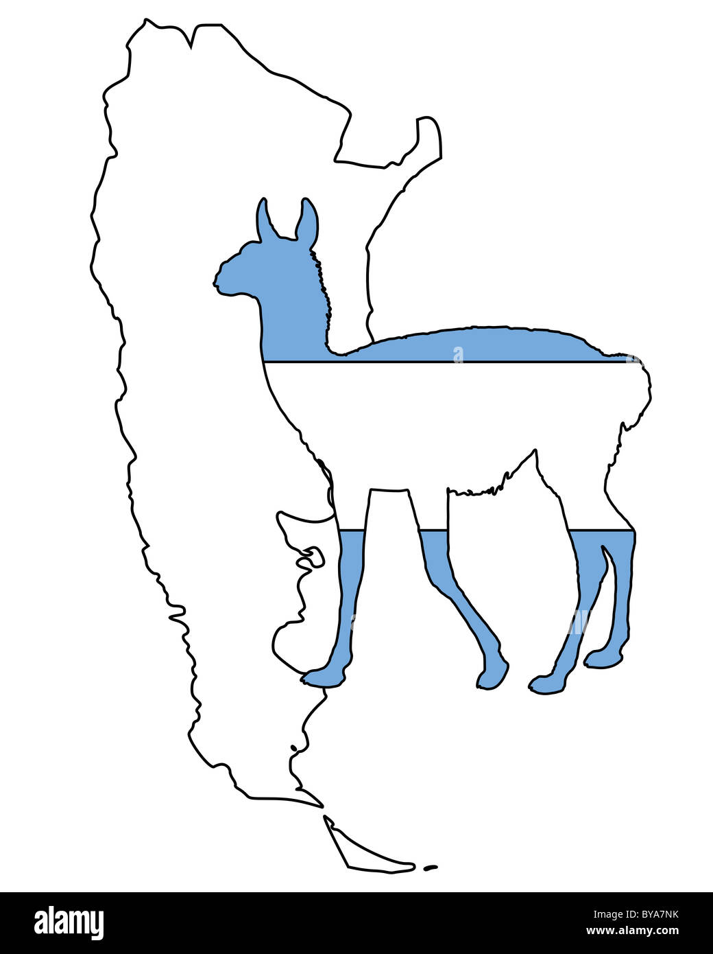 Guanaco sign Cut Out Stock Images & Pictures - Alamy