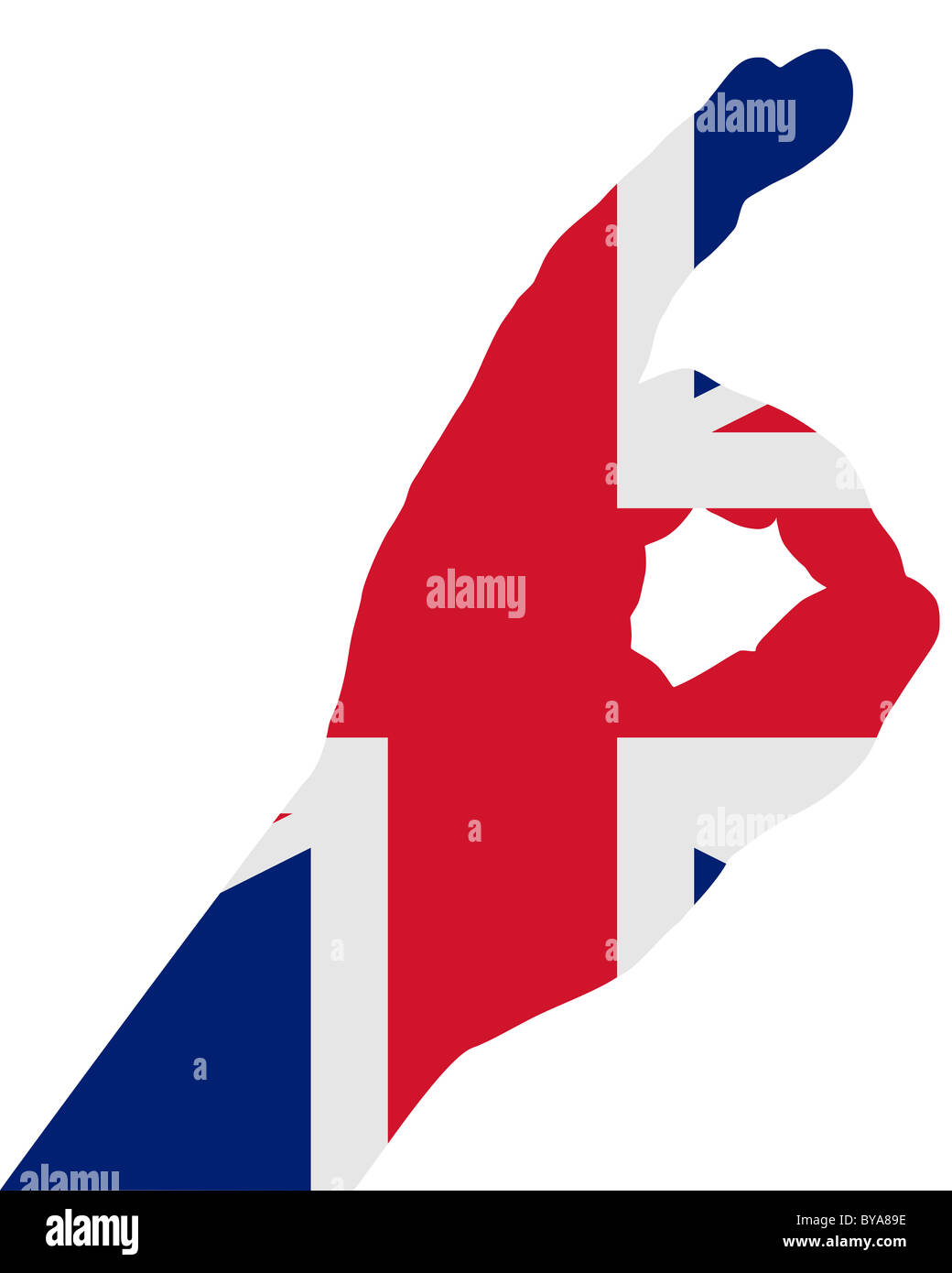 British finger signal Stock Photo - Alamy
