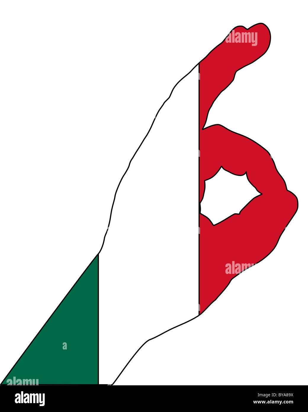 Mexican finger signal Stock Photo - Alamy