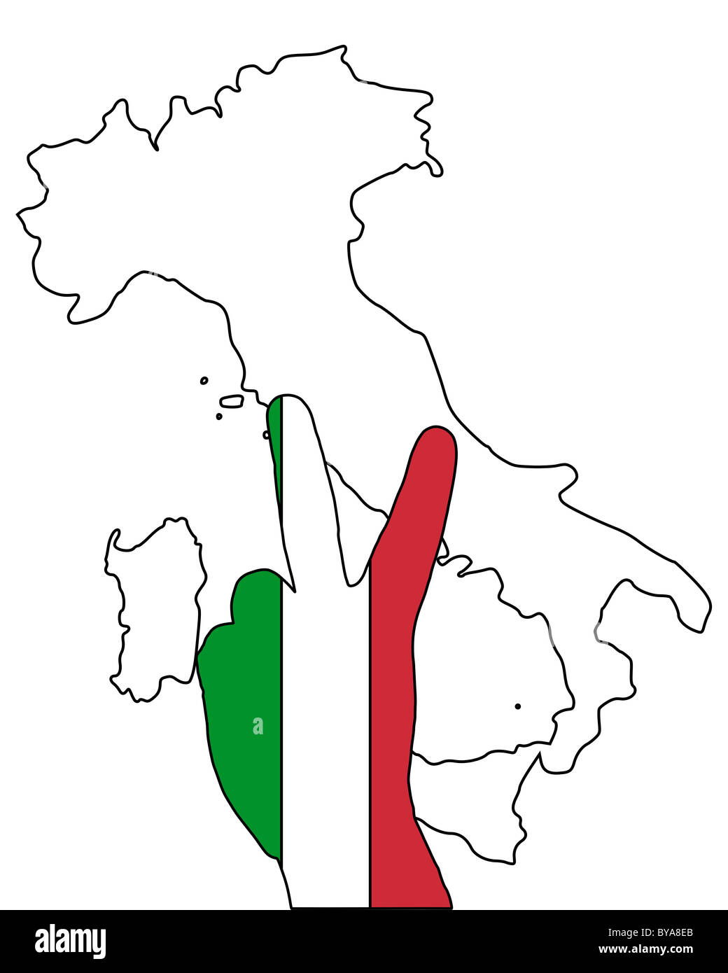 Italy hand signal Stock Photo - Alamy