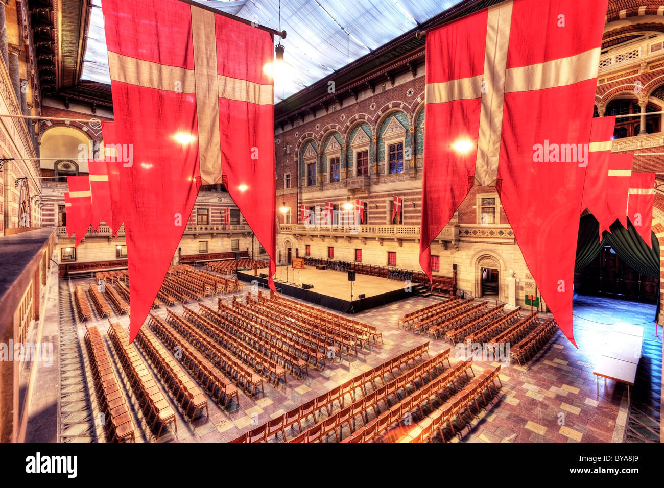 Copenhagen City Hall, interior, Copenhagen, Denmark, Europe Stock Photo ...