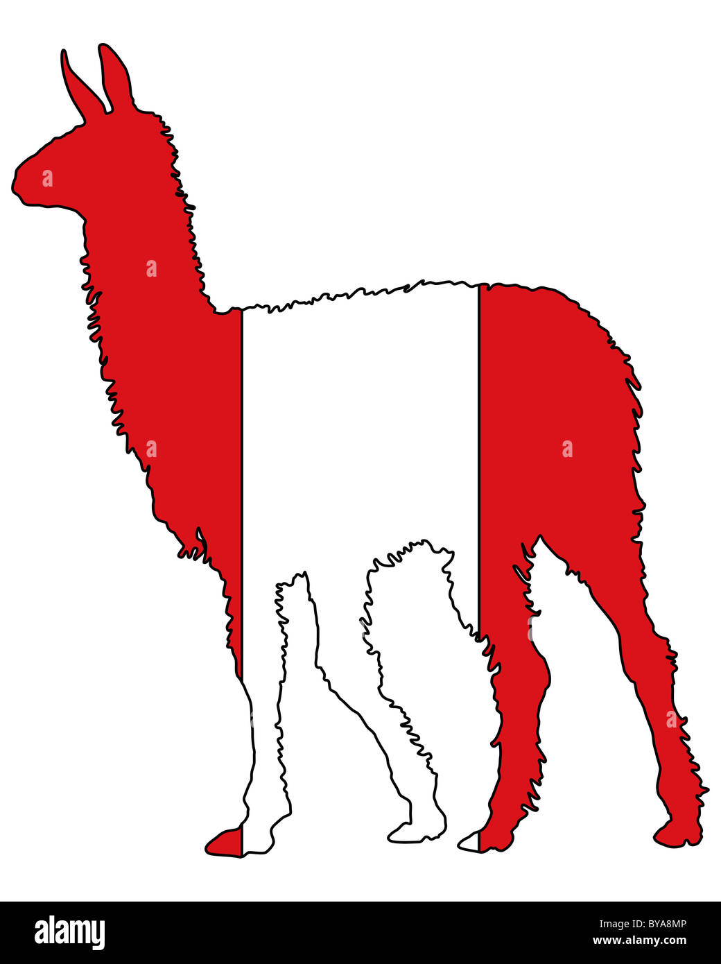 Llama peru andes Cut Out Stock Images & Pictures - Alamy
