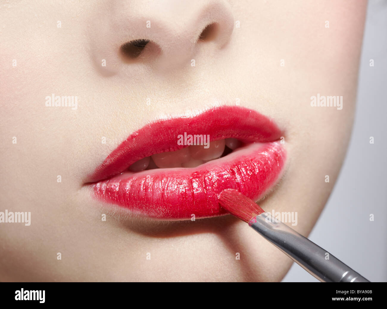 girl's lips zone makeup Stock Photo - Alamy