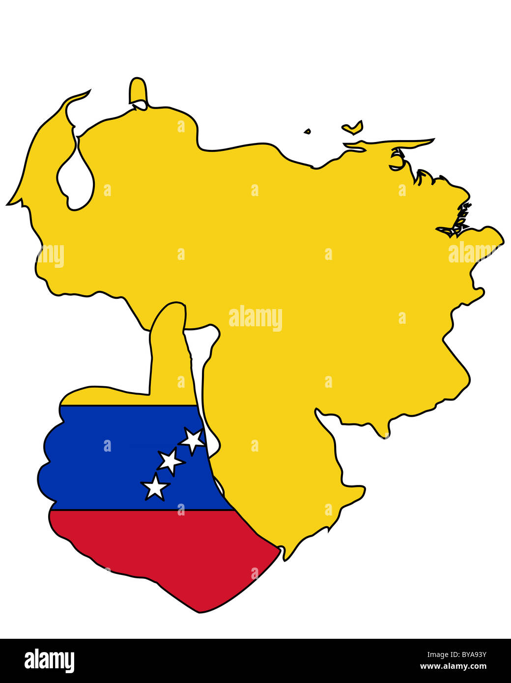 Venezuela hand signal Stock Photo - Alamy