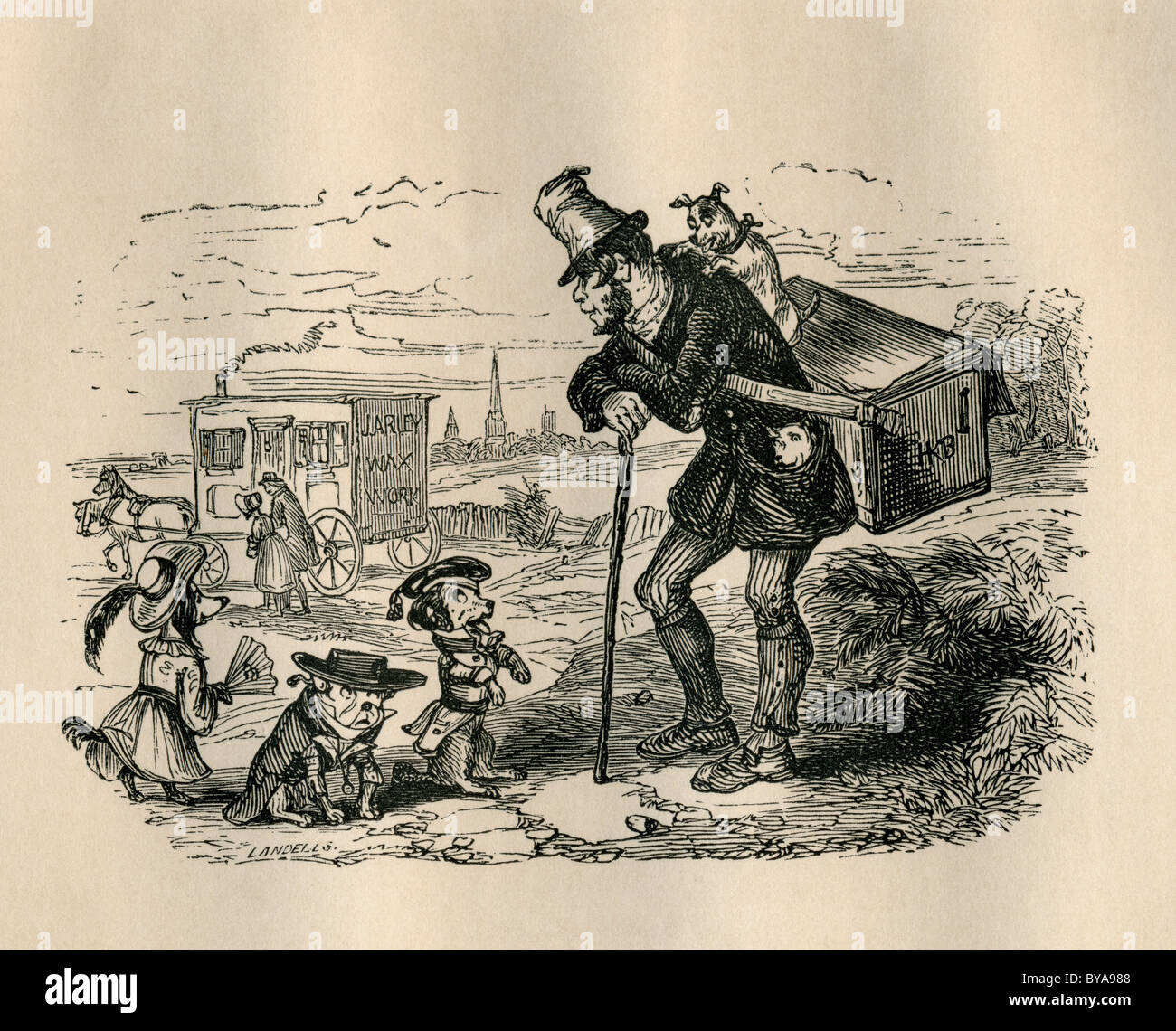 Jerry and his dancing dogs. From The Old Curiosity Shop by Charles ...