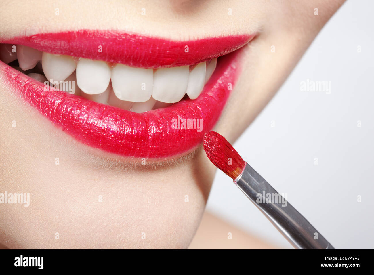 girl's lips zone makeup Stock Photo - Alamy