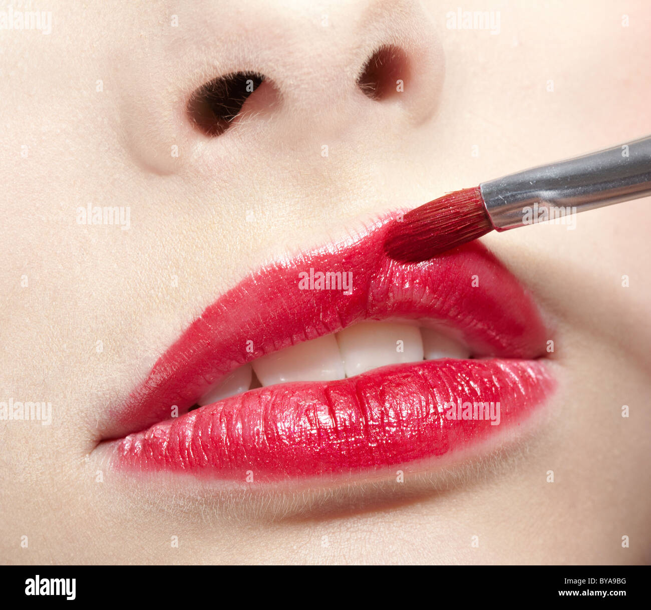 girl's lips zone makeup Stock Photo - Alamy