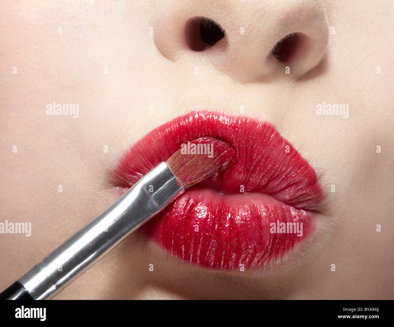 girl's lips zone makeup Stock Photo - Alamy