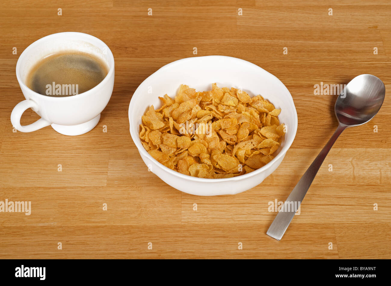 Cornflakes and coffee Stock Photo - Alamy