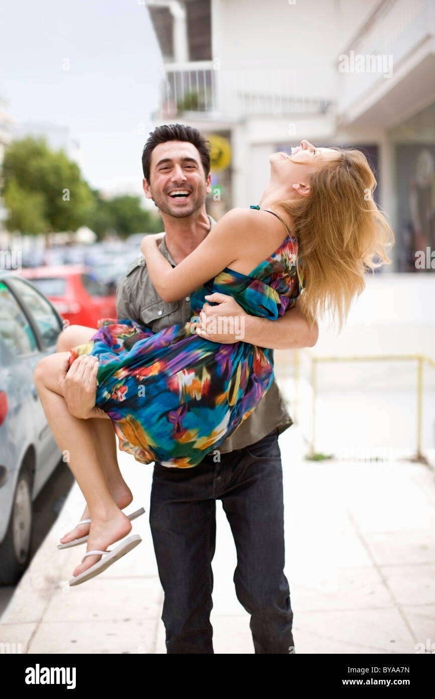 Couple having fun Stock Photo - Alamy