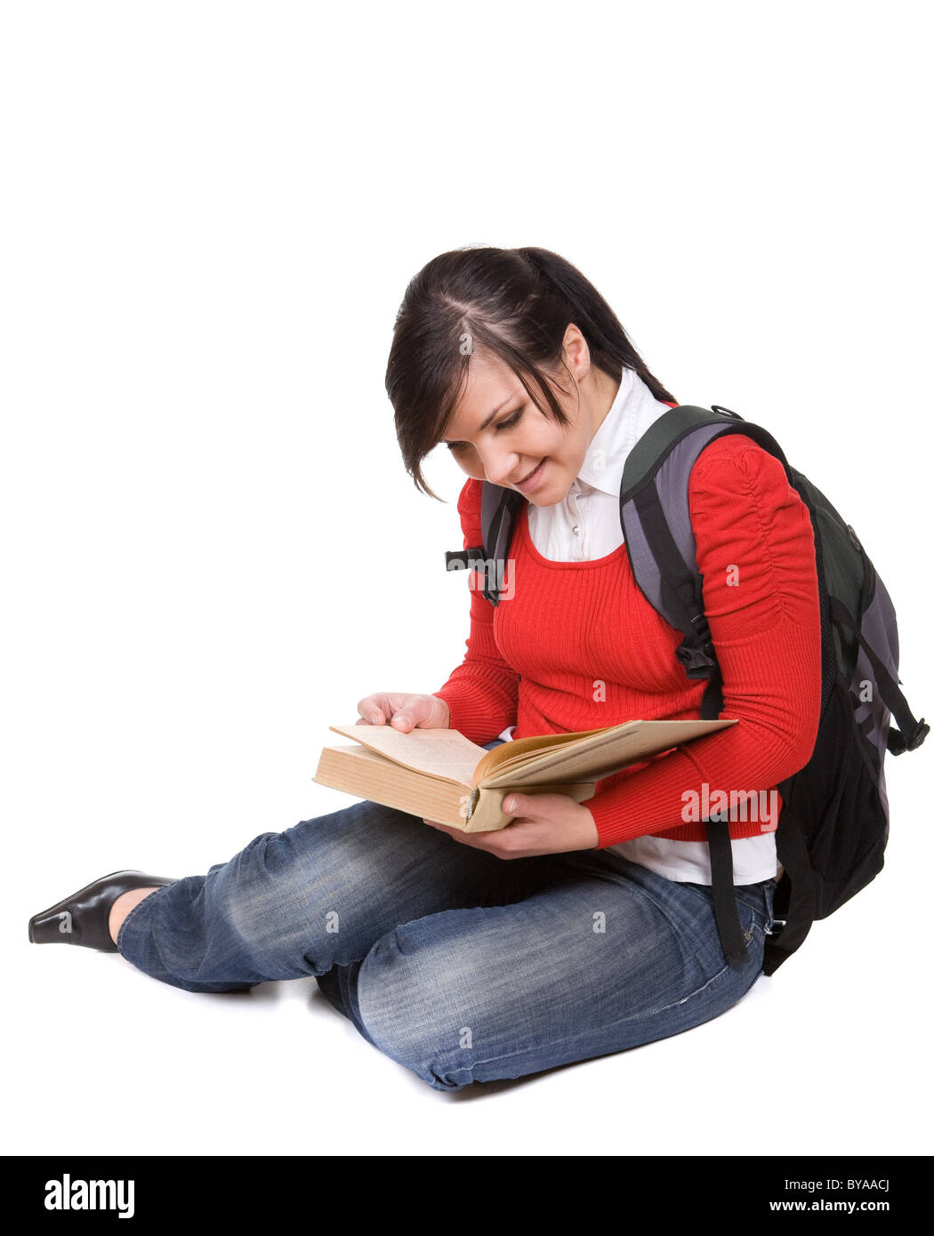 young adult student. over white background Stock Photo - Alamy